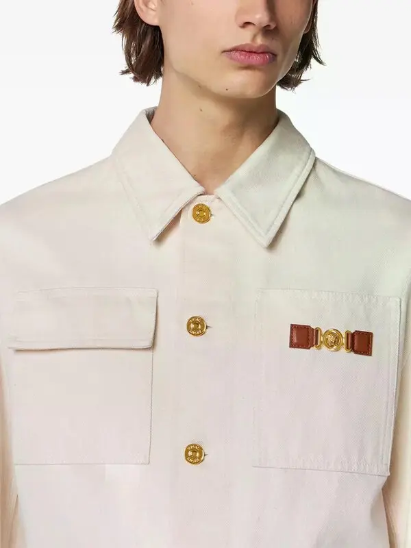 Versace Medusa Biggie Cargo Denim Jacket - Neutrals