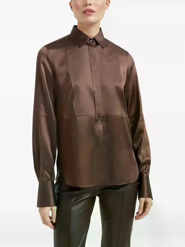 Brunello Cucinelli Silk Shirt - Brown