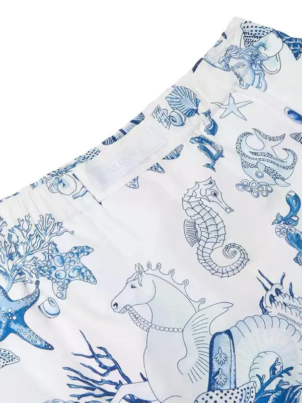Versace Cotton Shorts - White