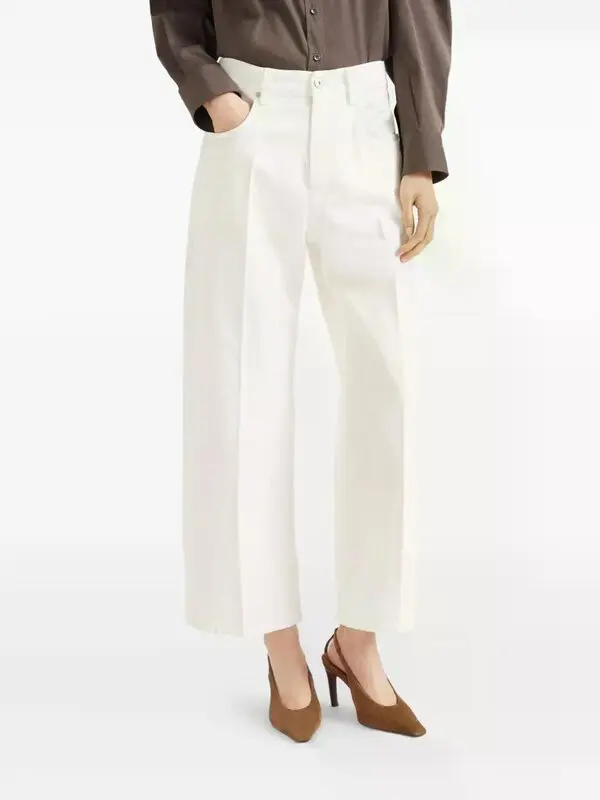 Brunello Cucinelli Contemporary Square Trousers - White