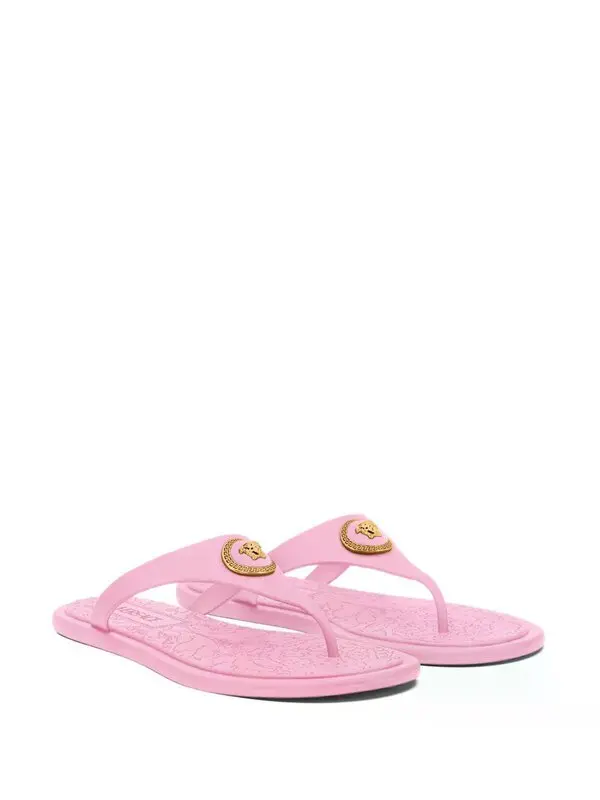 Versace Alia Metallic-detail Flip-flops - Pink