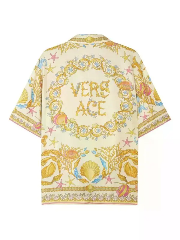 Versace Underwater Barocco Silk Shirt