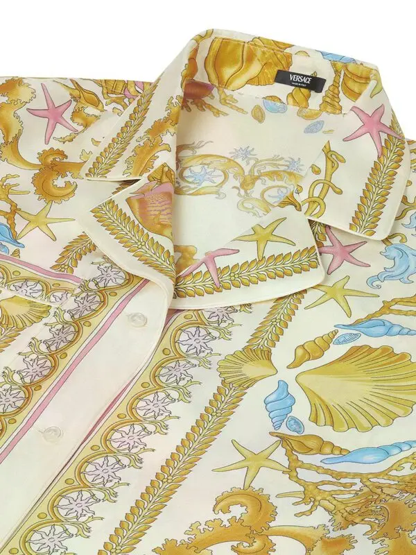 Versace Underwater Barocco Silk Shirt