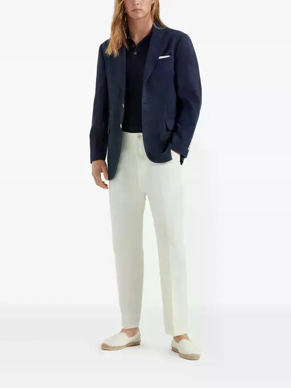 Brunello Cucinelli Linen Blazer - Blue