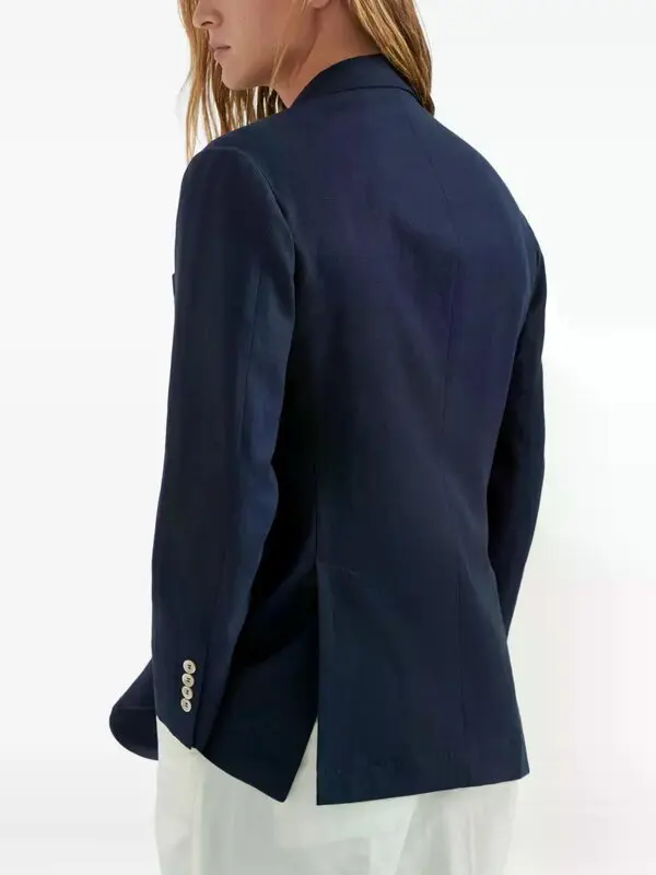 Brunello Cucinelli Linen Blazer - Blue