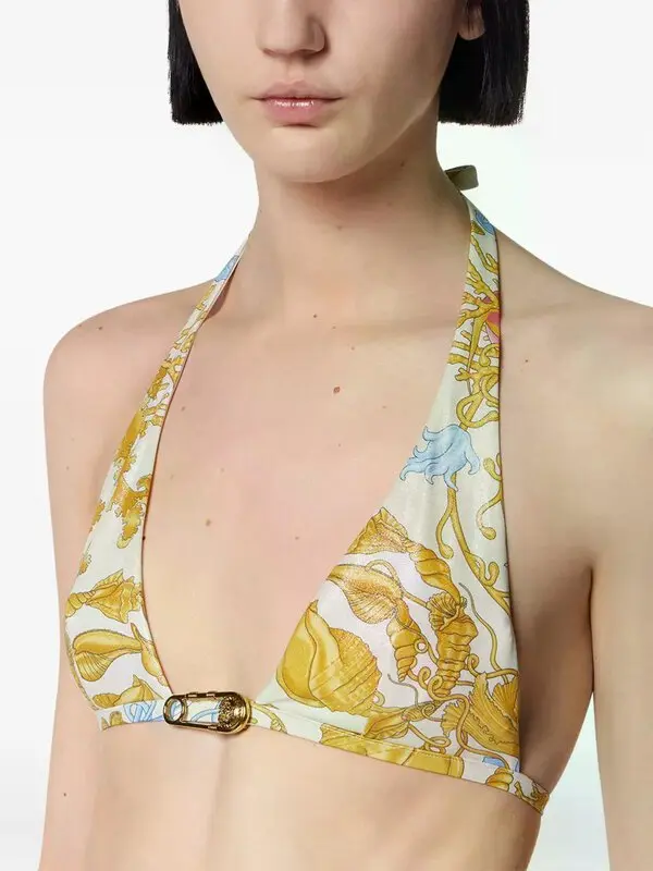 Versace Underwater Barocco Bikini Top