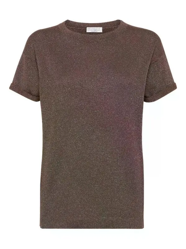 Brunello Cucinelli Round Neck T-shirt - Brown