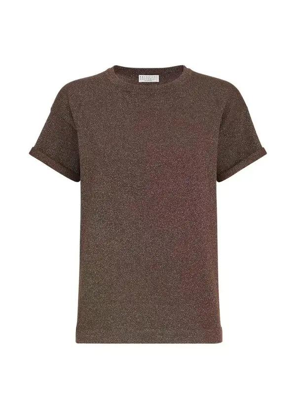 Brunello Cucinelli Round Neck T-shirt - Brown