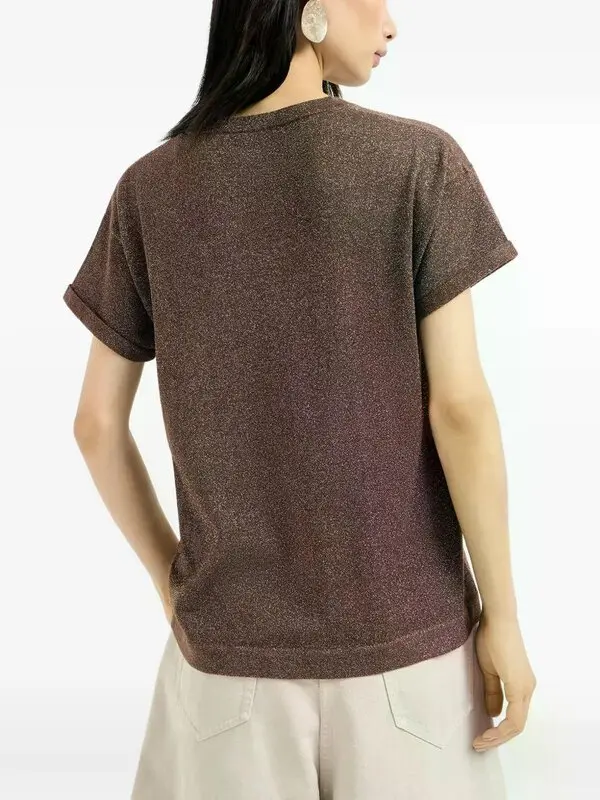 Brunello Cucinelli Round Neck T-shirt - Brown