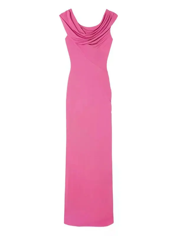 Versace Safety Pin Gathered Gown - Pink