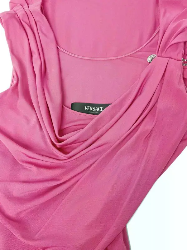Versace Safety Pin Gathered Gown - Pink