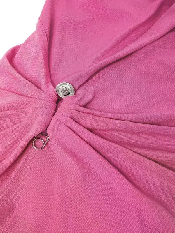 Versace Safety Pin Gathered Gown - Pink