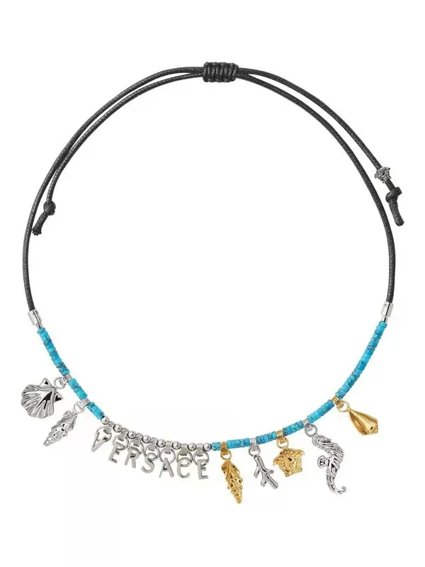 Versace Icons De La Mer Beaded Necklace - Silver