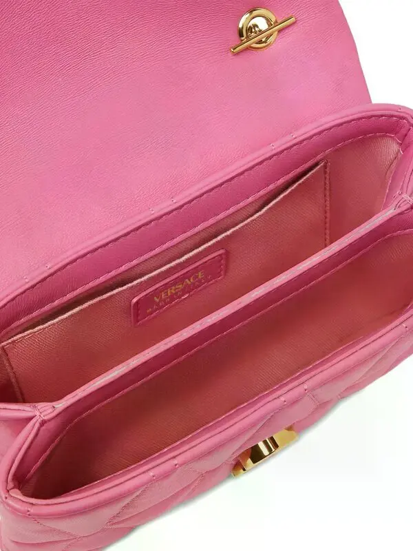 Versace Kleio Quilted Cross Body Bag - Pink