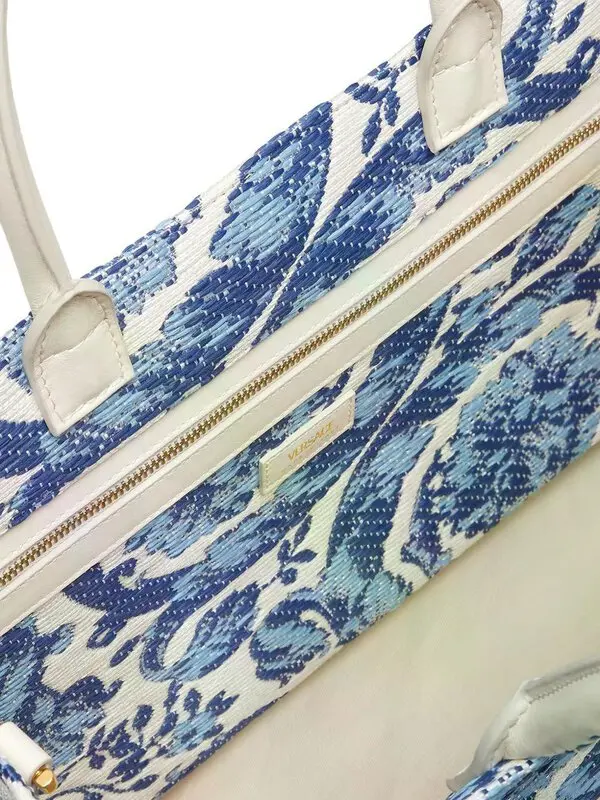Versace Large Barocco Athena Tote Bag - Blue