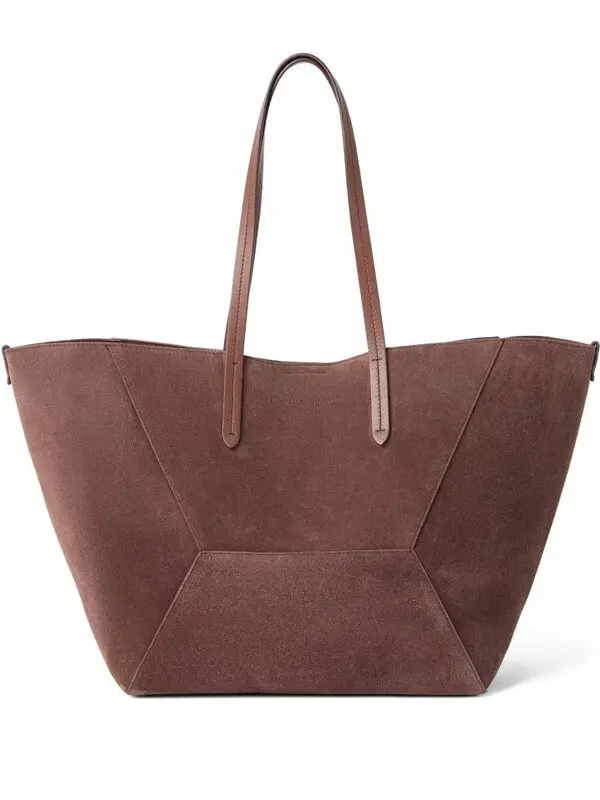 Brunello Cucinelli Suede Tote Bag - Red