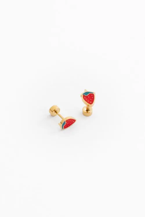PIP POP Strawberry Stud Earrings