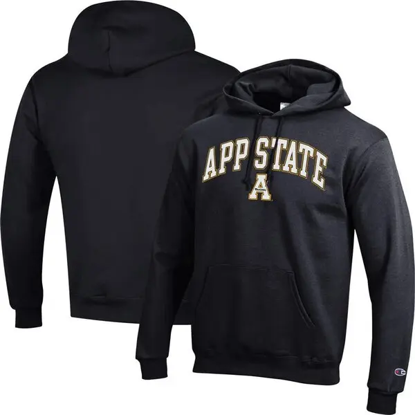 Champion Appalachian State Mountaineers Arch Over Logo Pullover Hoodie - Black