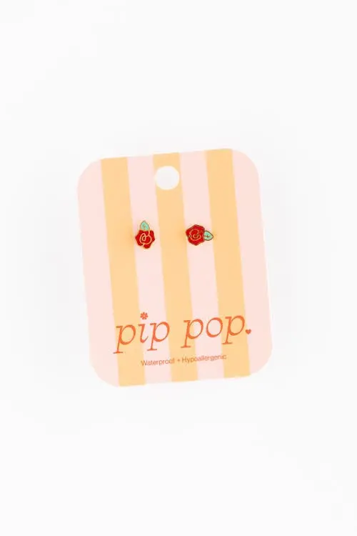 PIP POP Rose Stud Earrings