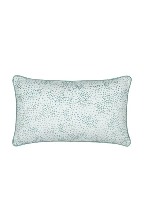 ELAINE SMITH Speckle With Chenille Dots Indoor & Outdoor Woven Accent Pillow - Surf