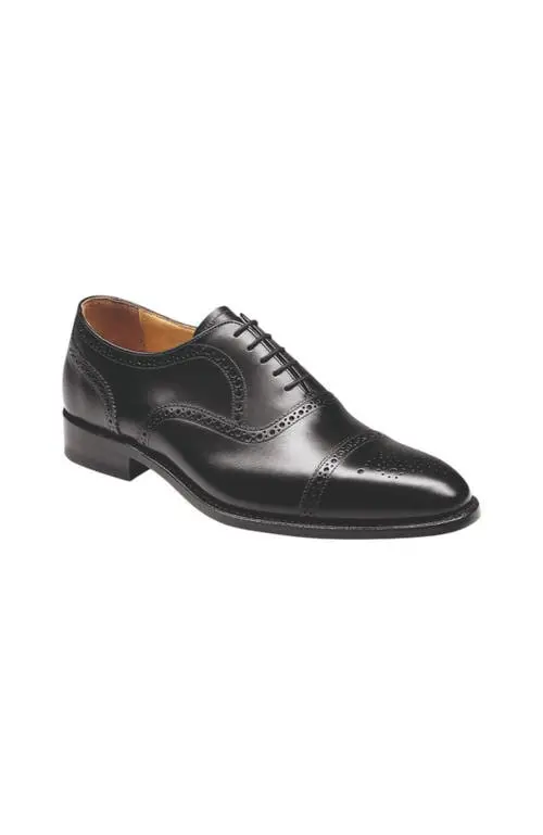 CHARLES TYRWHITT Leather Oxford Brogue Shoes - Black