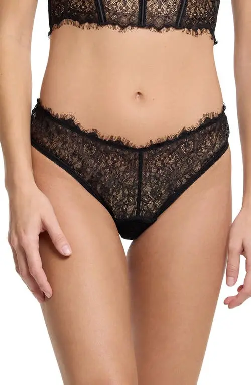 Hanky Panky Sheer Seduction Natural Rise Thong - Black