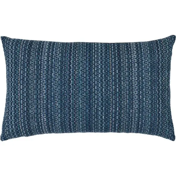Elaine Smith Kaleidoscope Chenille Micro Check Indoor & Outdoor Woven Accent Pillow - Midnight