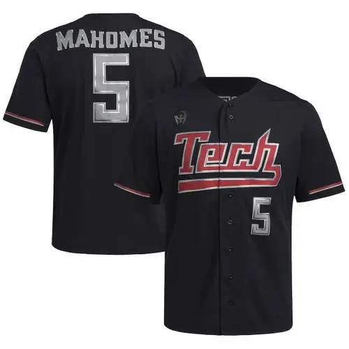 Adidas Patrick Mahomes Texas Tech Red Raiders Replica Baseball Jersey
