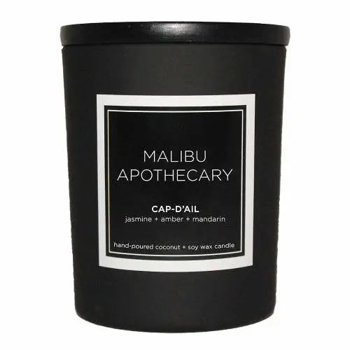 MALIBU APOTHECARY Mini Matte Black Candle - Laguna Beach