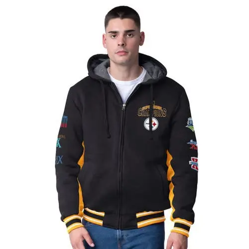 G-III EXTREME Pittsburgh Steelers No Huddle Commemorative Full-zip Hoodie Jacket - Black