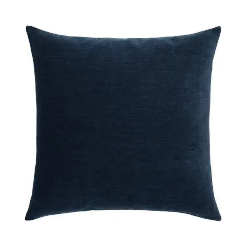 Elaine Smith Luxe Velour Plush Chenille Indoor & Outdoor Woven Accent Pillow - Indigo