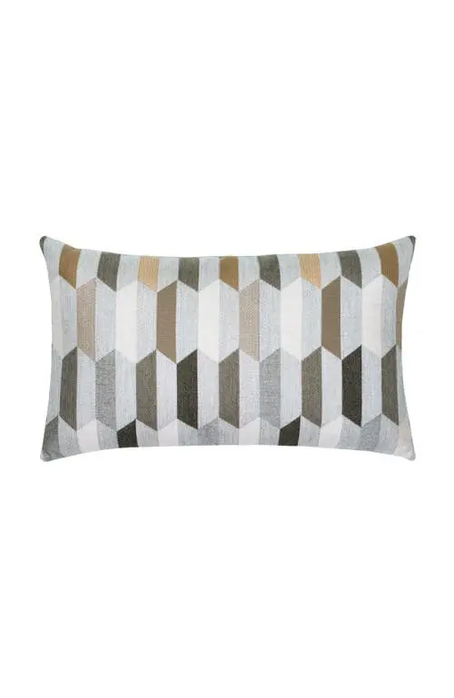 ELAINE SMITH Chiseled Jacquard Indoor & Outdoor Woven Accent Pillow - Camel
