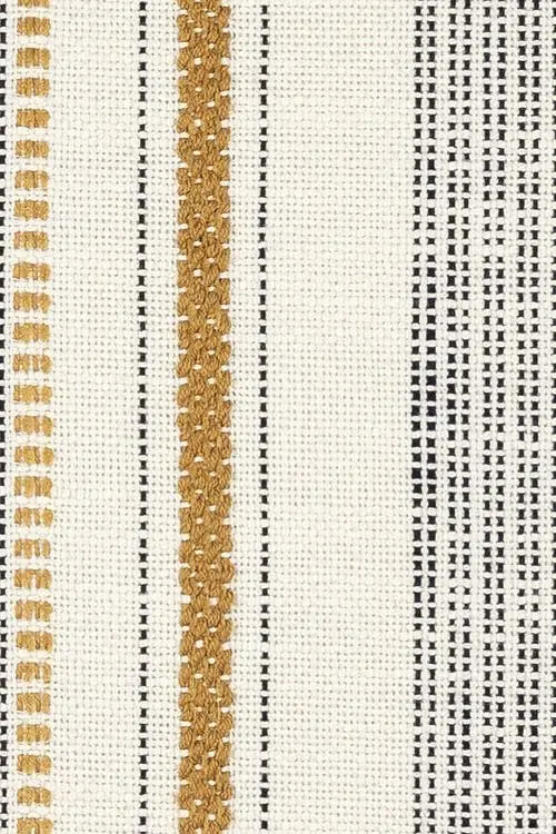 ELAINE SMITH Pathway Textured Stripe Indoor & Outdoor Woven Accent Pillow - Gold