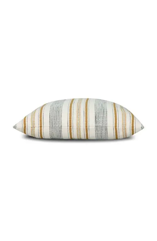ELAINE SMITH Pathway Textured Stripe Indoor & Outdoor Woven Accent Pillow - Gold