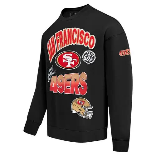 PRO STANDARD San Francisco 49ers Turn It Up Drop Shoulder Pullover Sweatshirt