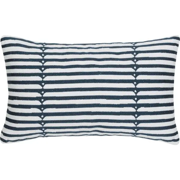 Elaine Smith Sincerity Indoor & Outdoor Woven Accent Pillow - Denim