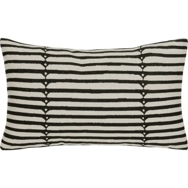ELAINE SMITH Sincerity Indoor & Outdoor Woven Accent Pillow - Ebony
