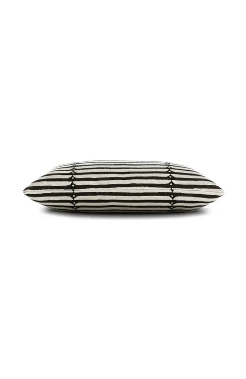 Elaine Smith Sincerity Indoor & Outdoor Woven Accent Pillow - Ebony