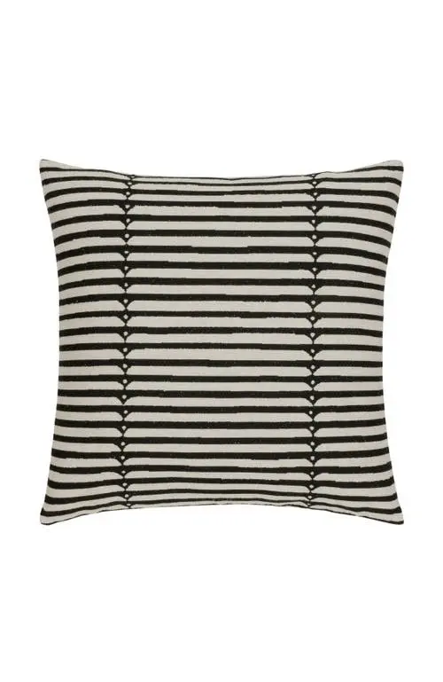 Elaine Smith Sincerity Indoor & Outdoor Woven Accent Pillow - Ebony