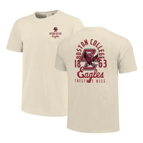 IMAGE ONE Boston College Eagles Comfort Colors Mascot Overlay T-shirt - Cream