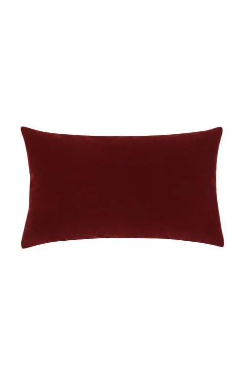 ELAINE SMITH Plush Velvet Indoor & Outdoor Woven Accent Pillow - Claret