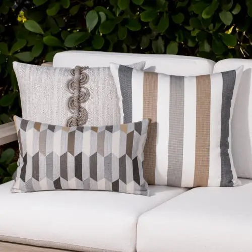 ELAINE SMITH Dune Stripe Indoor & Outdoor Woven Accent Pillow