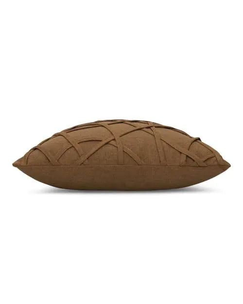 Elaine Smith Illusion Handmade Dimensional Applique Indoor & Outdoor Woven Accent Pillow