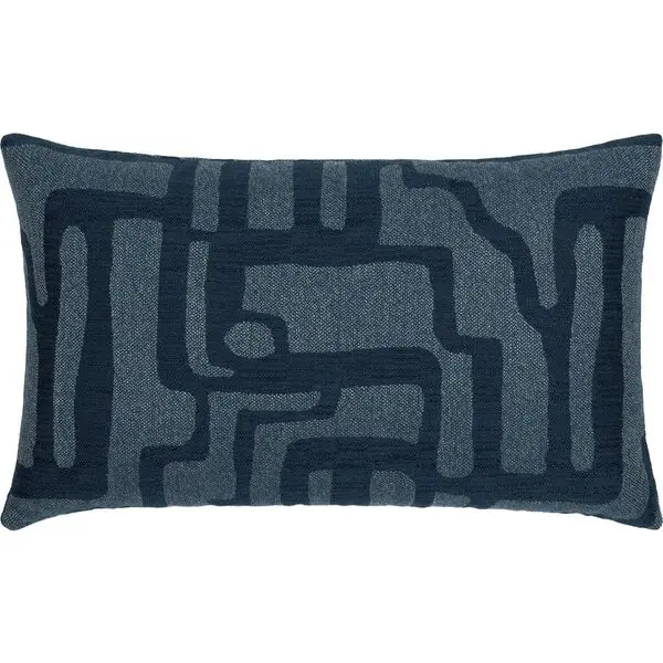 ELAINE SMITH Noble Indoor & Outdoor Woven Accent Pillow - Indigo