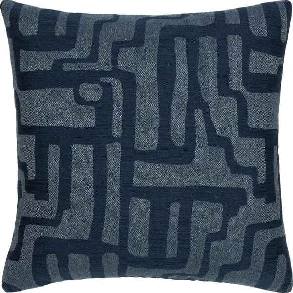 ELAINE SMITH Noble Indoor & Outdoor Woven Accent Pillow - Indigo