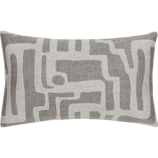 ELAINE SMITH Noble Indoor & Outdoor Woven Accent Pillow - Pewter