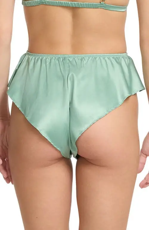 Hanky Panky Flutter Satin Tap Shorts - Green Tea