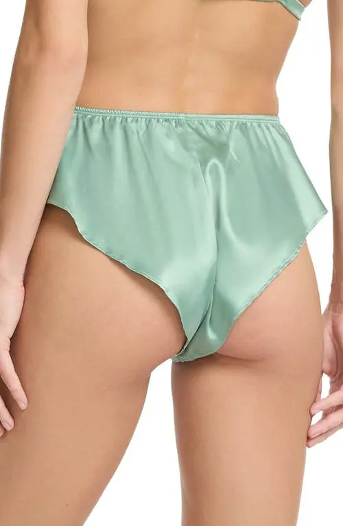 Hanky Panky Flutter Satin Tap Shorts - Green Tea