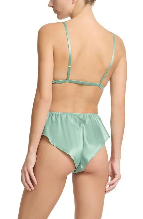 Hanky Panky Flutter Satin Tap Shorts - Green Tea