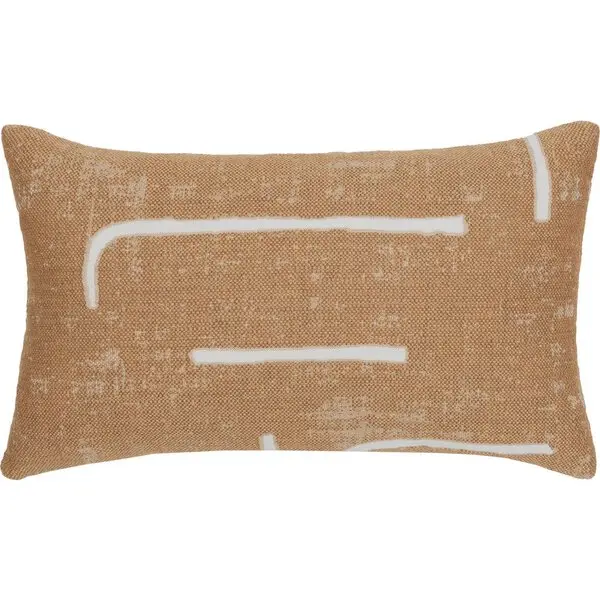 ELAINE SMITH Instinct Indoor & Outdoor Woven Accent Pillow - Caramel